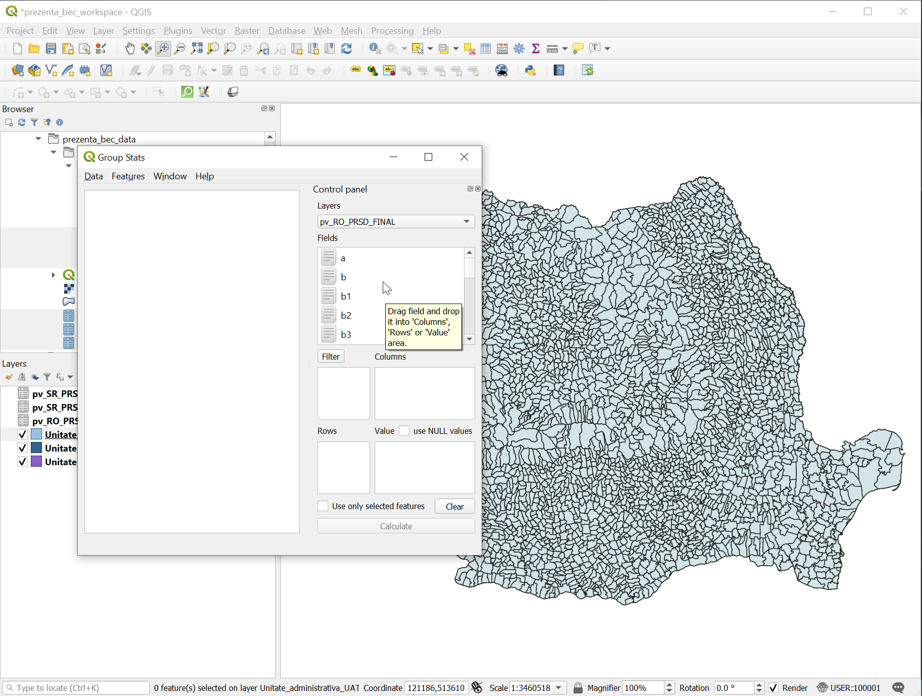 Elections Data - Spatial Perspectives in QGIS 3.8.3 - Map The Clouds