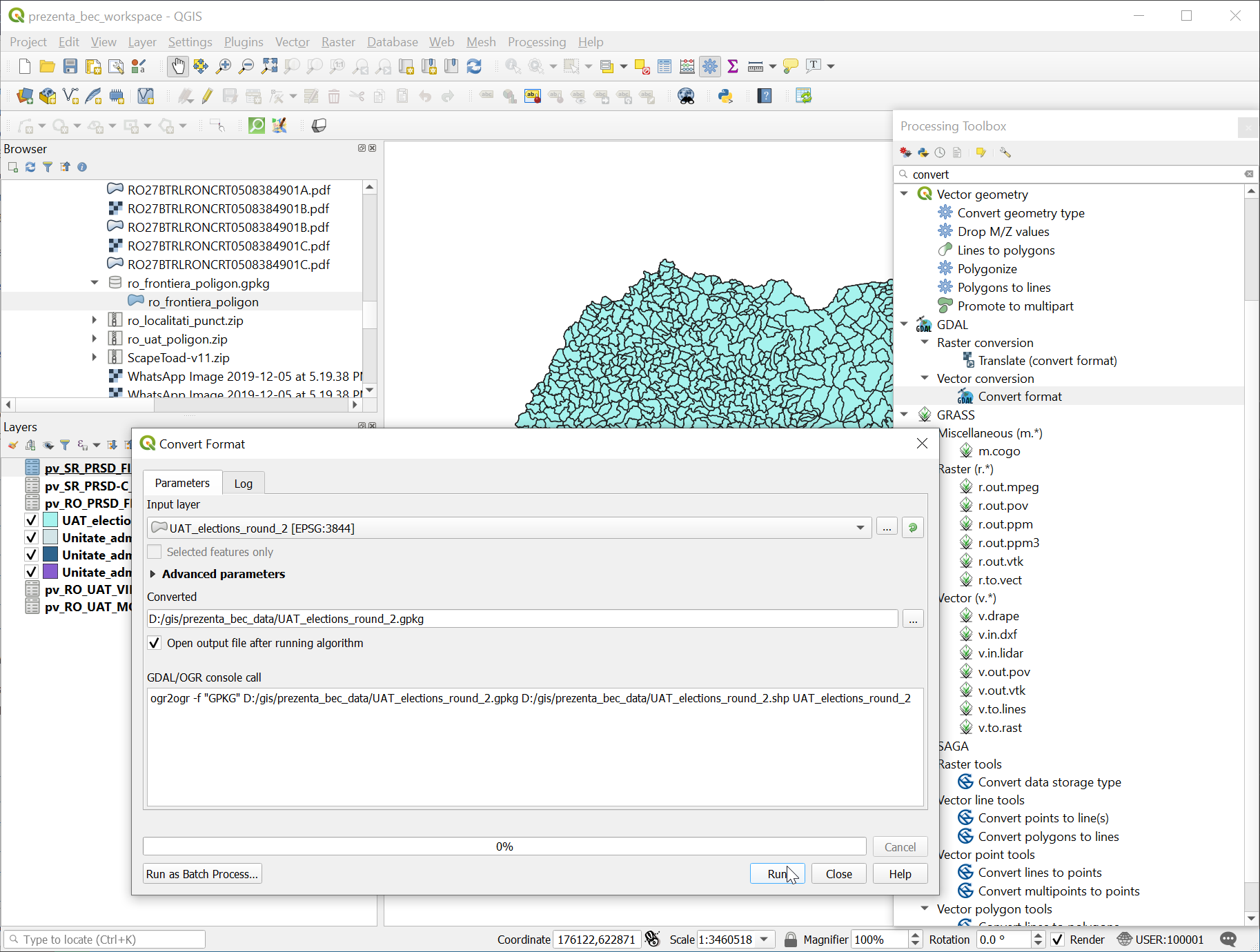 Elections Data - Spatial Perspectives in QGIS 3.8.3 - Map The Clouds