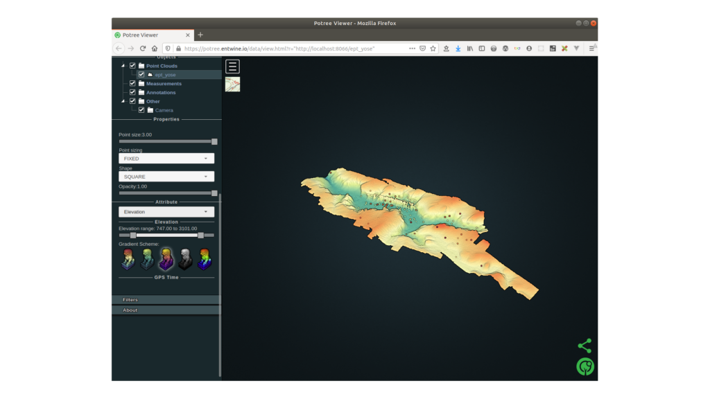 LiDAR PDAL Experiments - Yosemite Valley - MapTheClouds