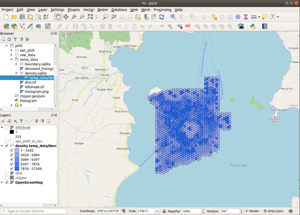 LiDAR PDAL Experiments - Taal Volcano - MapTheClouds