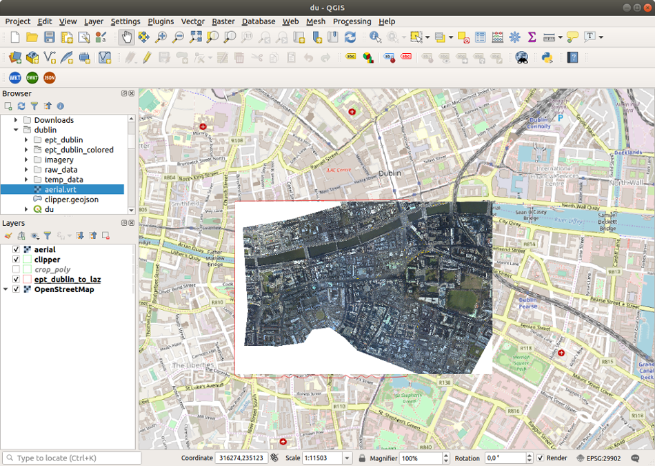 LiDAR PDAL Experiments - Dublin - MapTheClouds